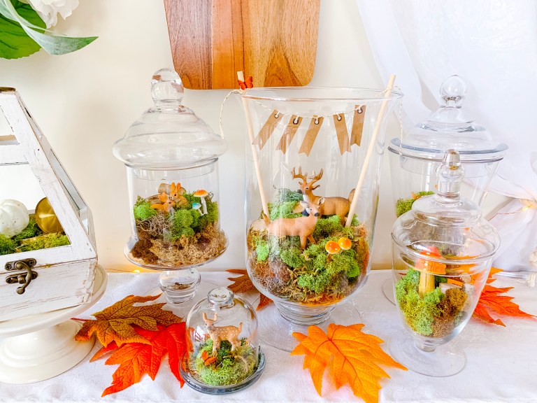 DIY FALL TERRARIUM CENTREPIECES